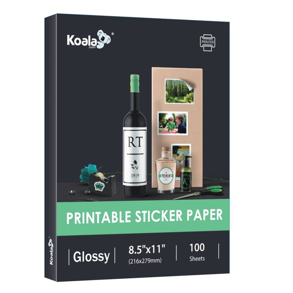 Papel adhesivo brillante Koala para impresoras de inyección de tinta y ...