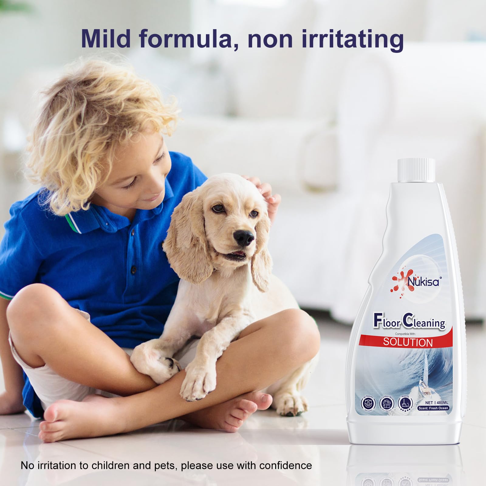 Nukisa Ocean Scent para pisos, compatible con Roomba y otros robots ...